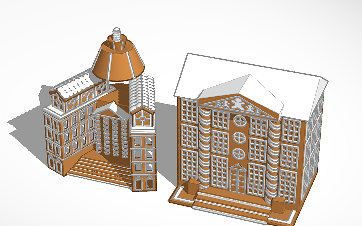 3D design Gingerbread Town Hall Concepts - Tinkercad