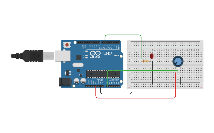 Circuit design Arduino - Atividade 17 - Tinkercad