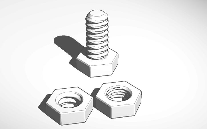 3D design Schroef En Moer II.. - Tinkercad