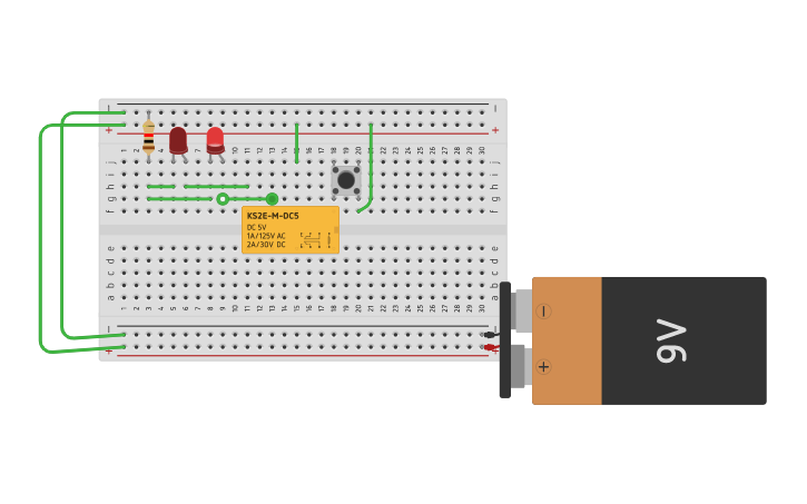 Circuit Design Relé Dpdt Tinkercad