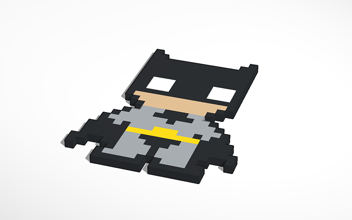 3D design Pixelated Batman 5/28/2016 | Tinkercad