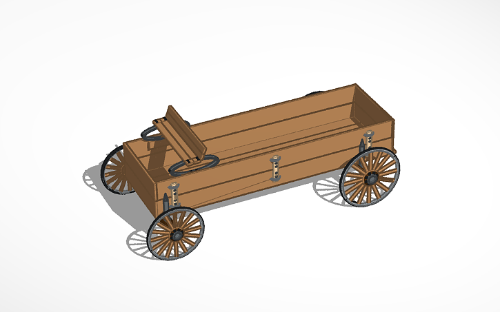 3D design Buckboard Wagon - Tinkercad