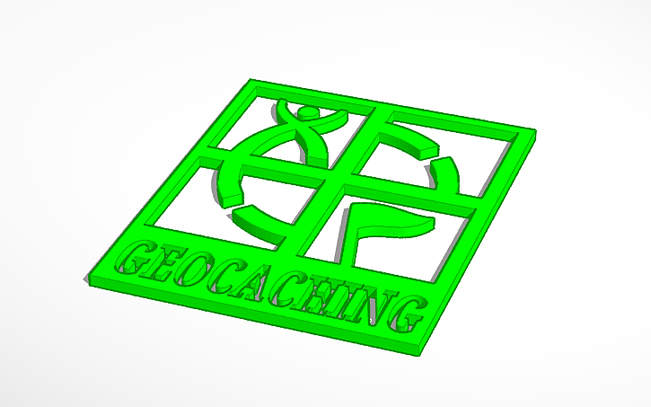 3D design LOGo Geocaching - Tinkercad