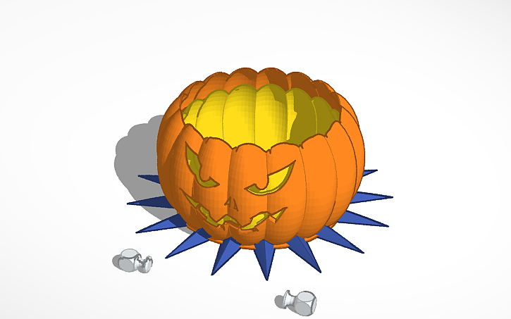 3D design Pumpkin Candy Bowl - Tinkercad