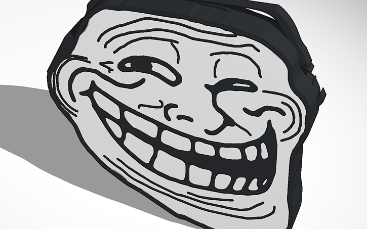 3D design Troll face - Tinkercad