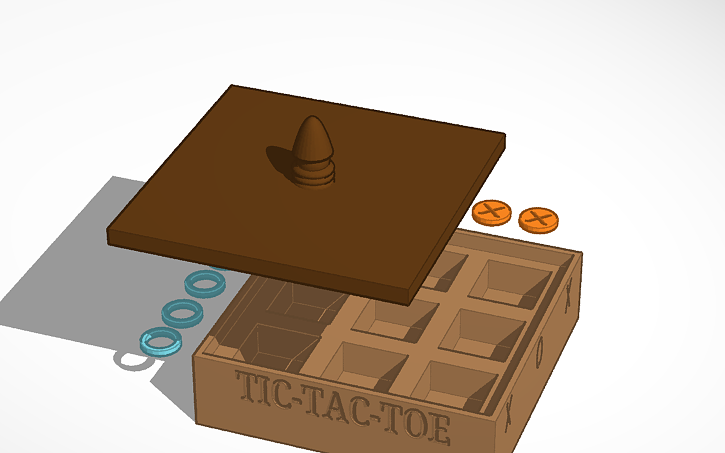 3D design tic-tac-toe box | Tinkercad