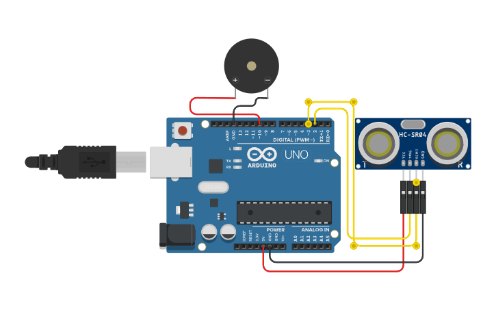 Circuit design BLIND STICK | Tinkercad