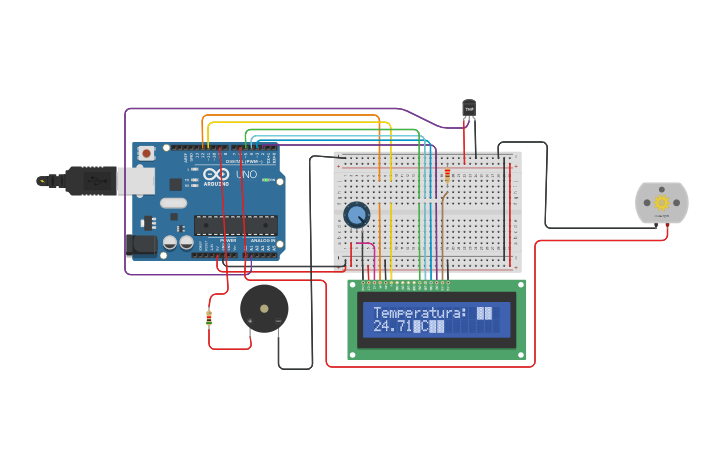 Circuit design Sensor de temperatura con motor, pantalla y alarma ... Circuit design Sensor de temperatura con motor, pantalla y alarma ...