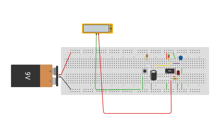 Circuit design 555 monostable - Tinkercad