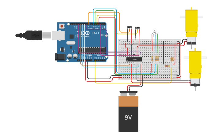 Circuit design robot - Tinkercad