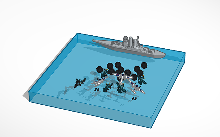3D design sea battle 2 - Tinkercad