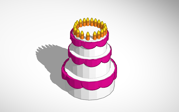 3D design Cake - Tinkercad