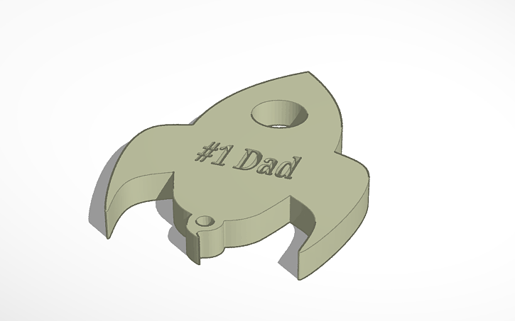 3D design Fathers Day Rocket | Tinkercad