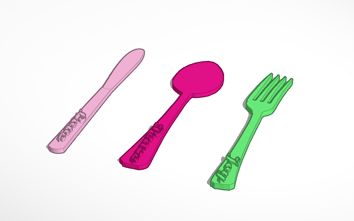 3D design Kitchen: Silverware - Tinkercad