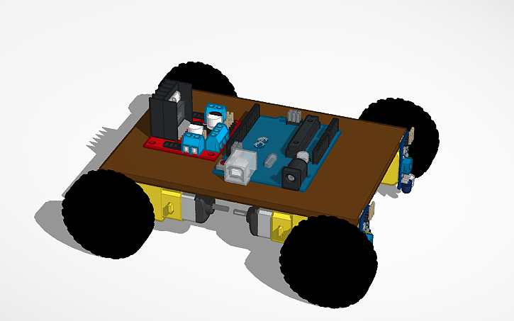 3D design CARRO SEGUIDOR DE LINEA - Tinkercad