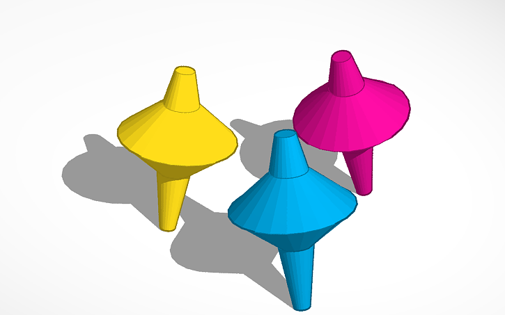 3D design spinning tops - Tinkercad