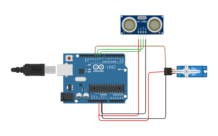 Circuit design RADAR - Tinkercad