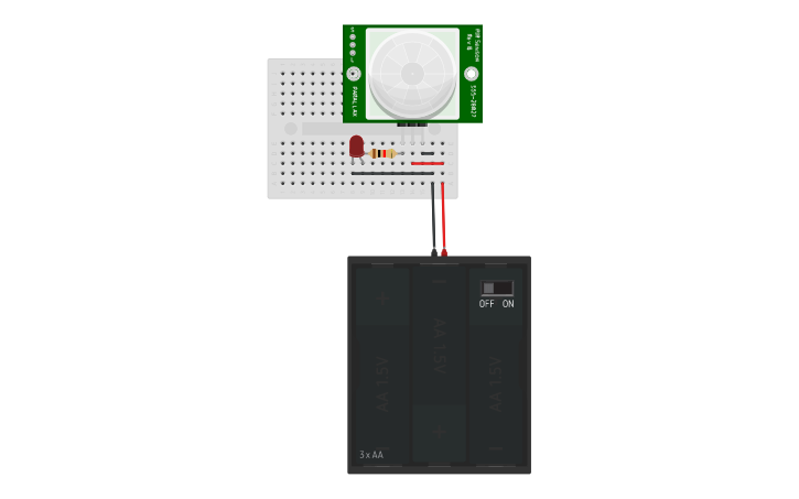 Circuit Design Movement Detection Alert Tinkercad