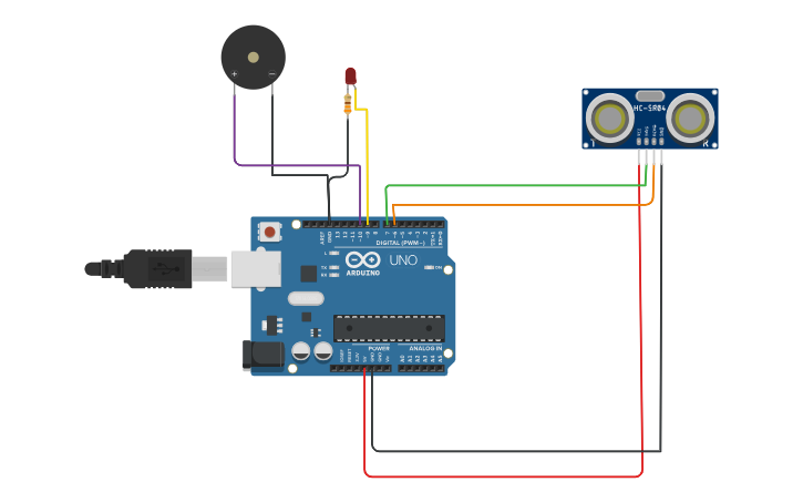 Circuit design sound activated alarm - Tinkercad