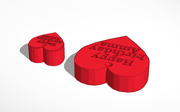 3D design Charm for Amma | Tinkercad