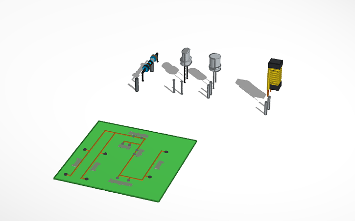 3D design Плата PCB - Tinkercad