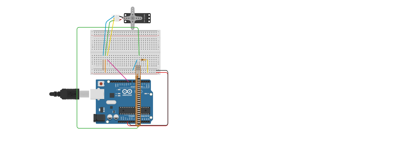 Circuit design Circuito 9: Sensor Flexible - Tinkercad