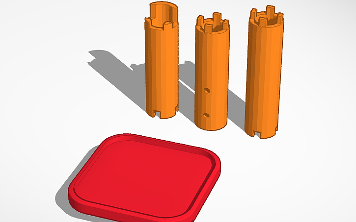 3D design Selfie Stick Stage - Tinkercad