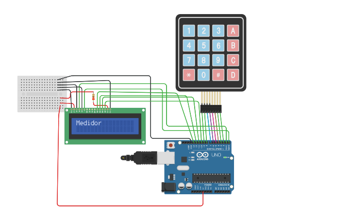 Circuit design Keypad - Tinkercad