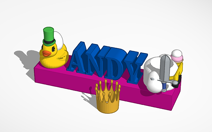 3d Design Nameplate Tinkercad