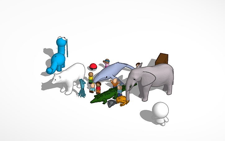 3D design animal zoo - Tinkercad