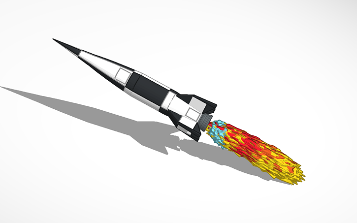 3D design V2 Hitler's Rocket takeoff - Tinkercad