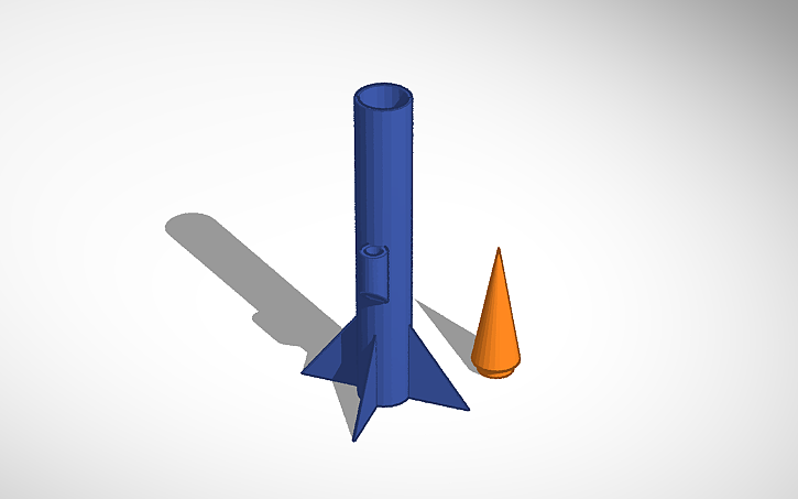 3D design Simple Modle Rocket - Tinkercad