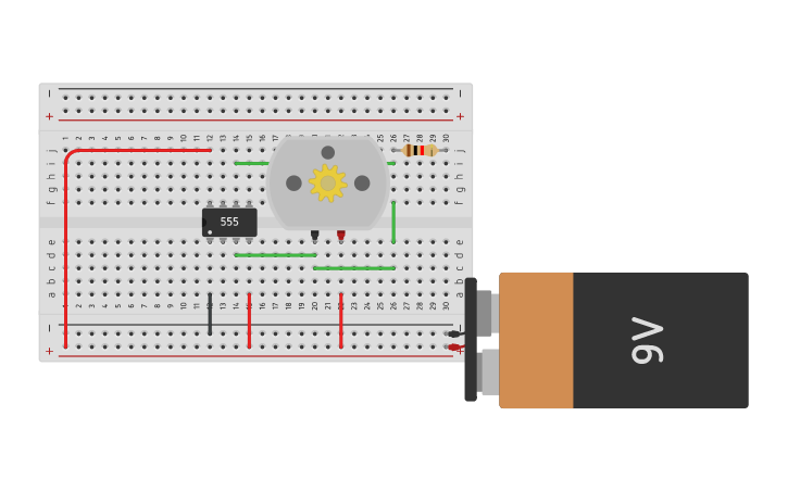 Circuit Design Simple 555 Timer Circuit With Dc Motor Tinkercad