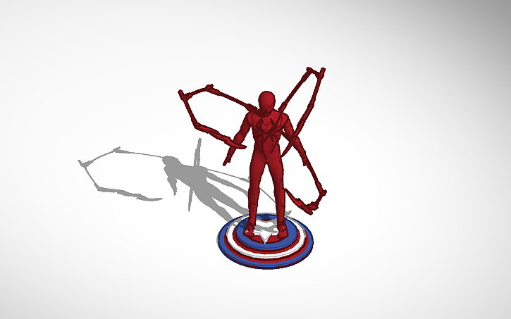 3D design Iron Spider man - Tinkercad