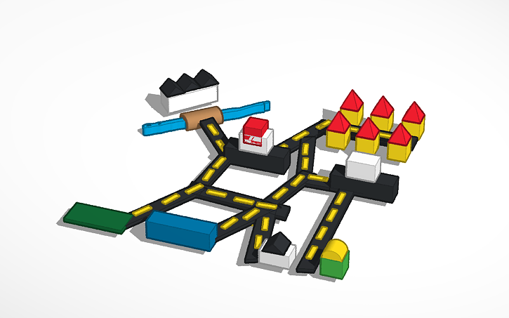 3D design Old Town Road - Tinkercad