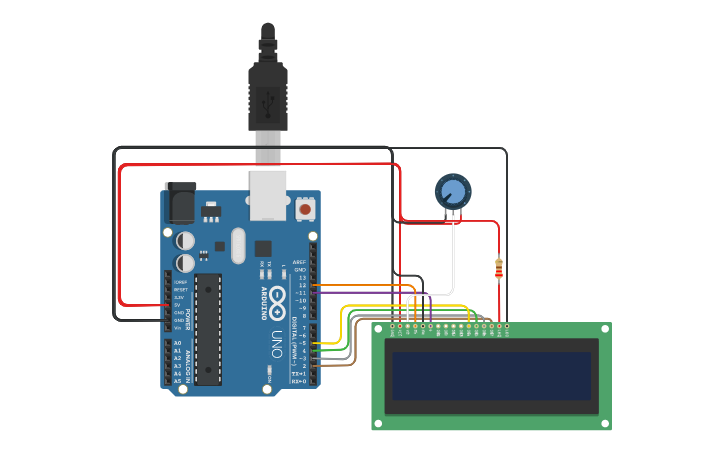 Circuit Design Lcd Display Tinkercad