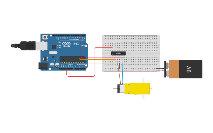 Circuit design Pratica5-MotorDC | Tinkercad