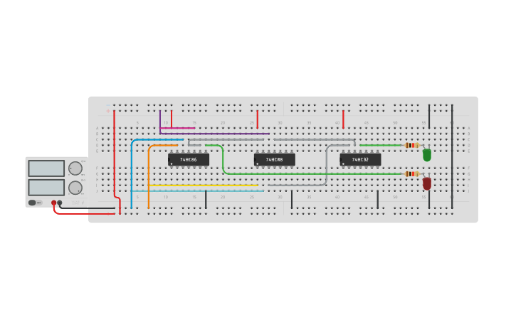 Circuit design Full adder - Tinkercad