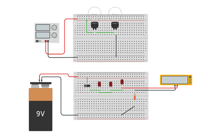 Circuit design circuitos en serie | Tinkercad
