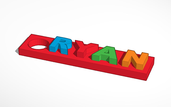 3D design Keychain | Tinkercad