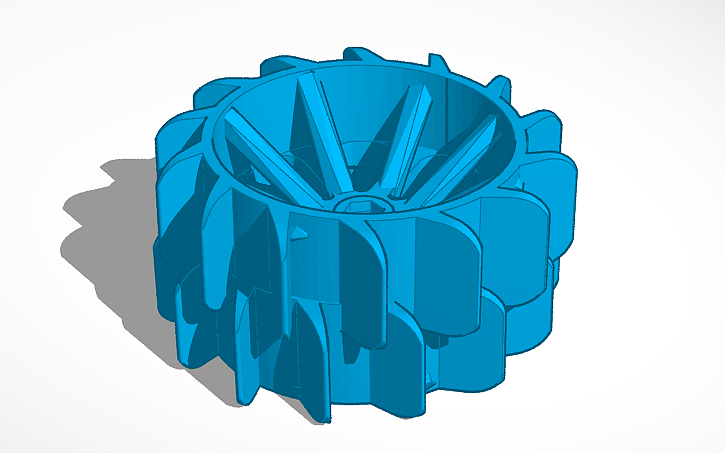 3D design Paddle Tires Right Side - Tinkercad