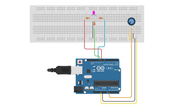 Circuit design Practica 5 examen | Tinkercad
