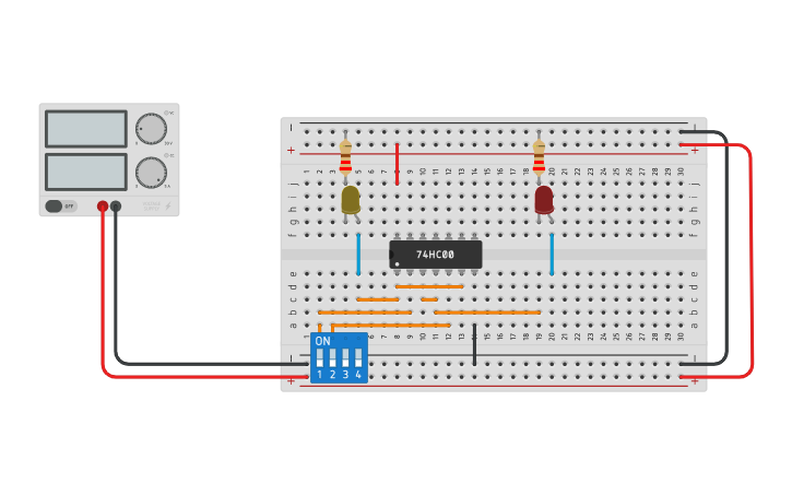 Circuit design Flip Flops 4 | Tinkercad