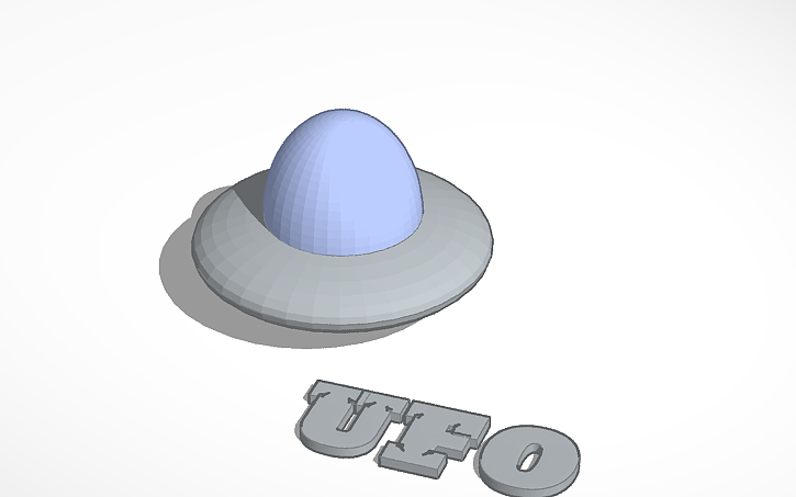 3D design UFO - Tinkercad
