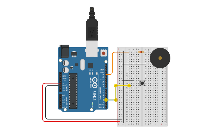 Circuit Design Interrupt Tinkercad