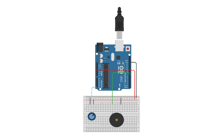 Circuit design Buzzer | Tinkercad