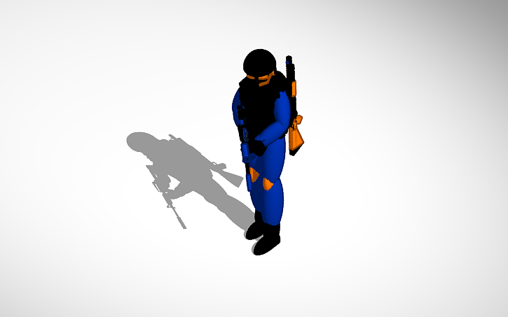 3D design soldier - Tinkercad