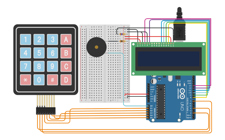 Circuit design Relógio arduino - Tinkercad