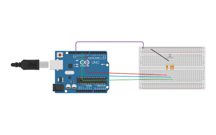 Circuit design Deney3 - RGB led yakma | Tinkercad