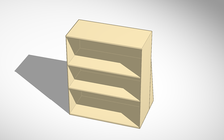 3D design Bookshelf - Tinkercad